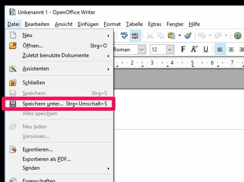 Openoffice So Speichert Ihr Dokumente Als Pdf Oder Word Datei Netzwelt