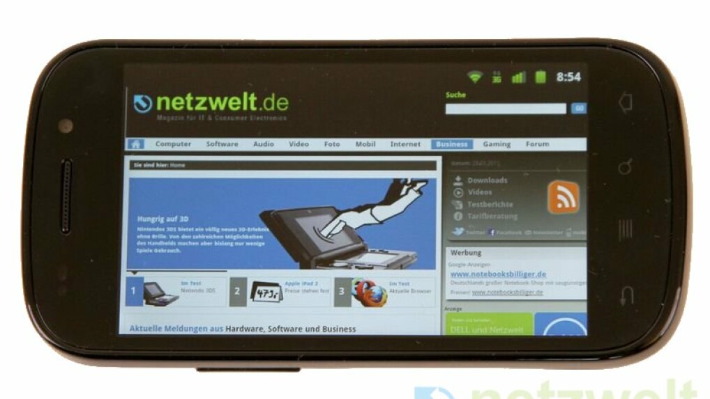 Android pur: Google Nexus S im Test | NETZWELT