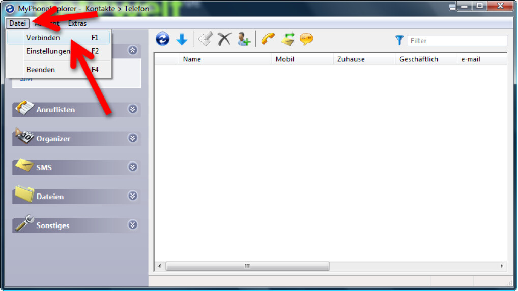 MyPhoneExplorer: Kontakte des Android-Smartphones am PC bearbeiten ...