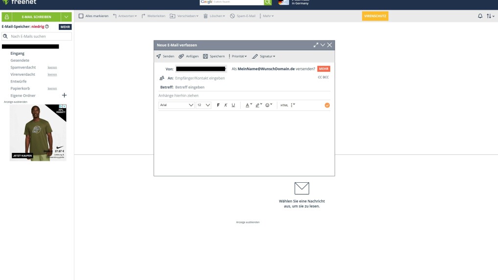 Freenet Mail im Test (2024): Mit Cloud-Speicher, aber ohne viel ...