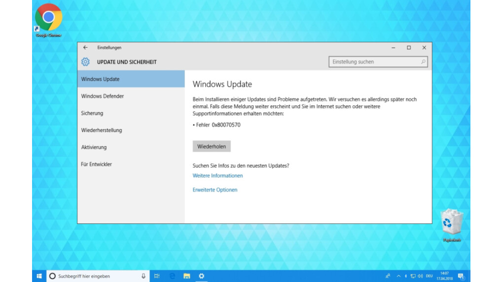 Windows 10: So behebt ihr den Update-Fehler 0x80070570 | NETZWELT