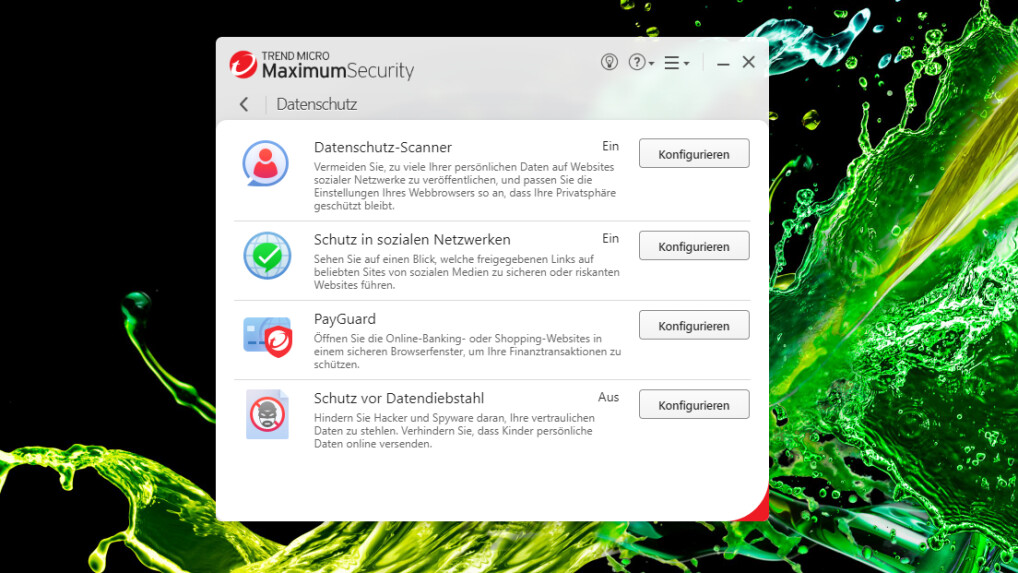 Trend Micro Maximum Security im Test: Antivirenprogramm mit ...