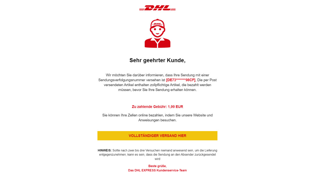 Phishing-Netzwerk enttarnt: Tausende Deutsche fallen auf diese DHL ...
