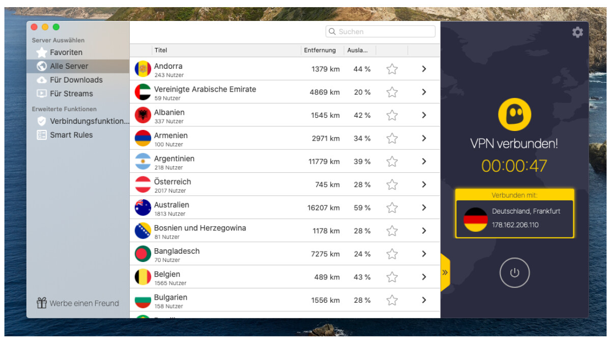 CyberGhost 8 ist da: VPN erhält neues Design und Features | NETZWELT