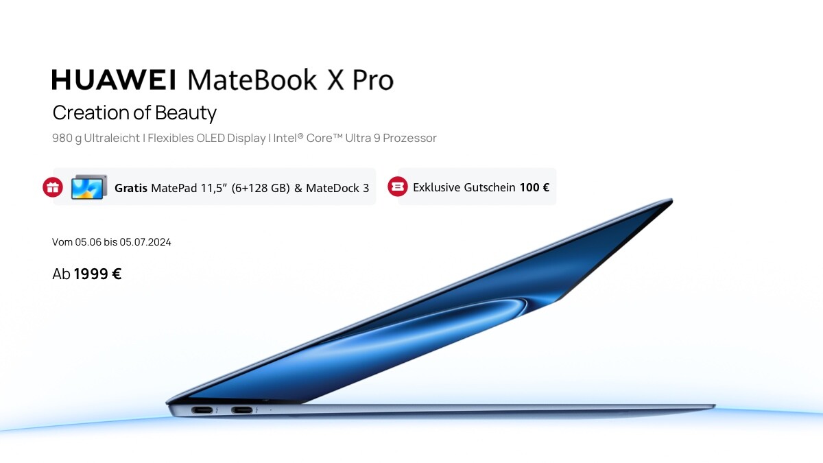 Ultraleichtes und dünnes Notebook mit Core Ultra 9: Die neuen MateBooks ...