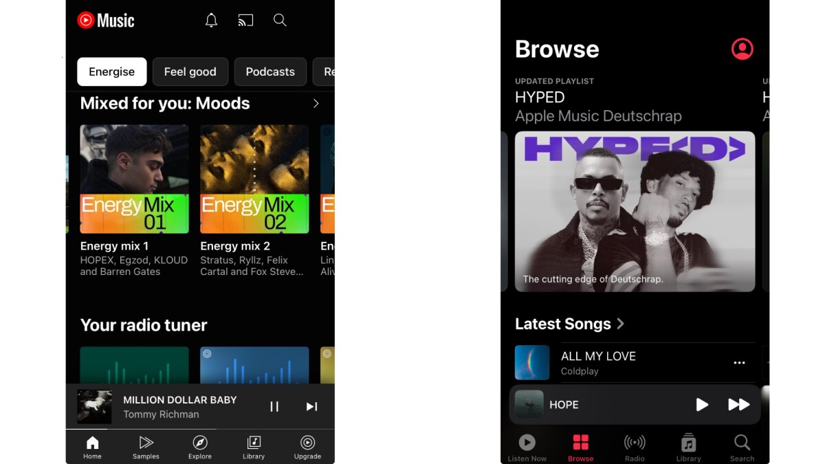 YouTube Music vs. Apple Music: Ein wichtiges Feature macht den ...