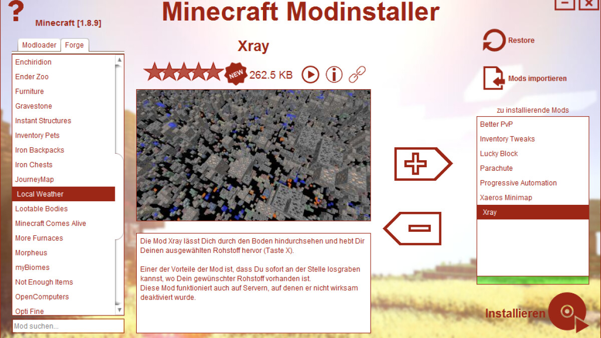 Minecraft-Modinstaller - Download | NETZWELT