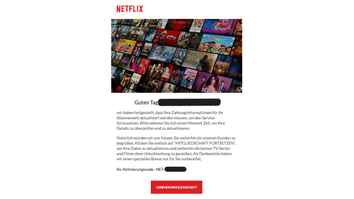 2024 - Netflix scam: This scam steals your money