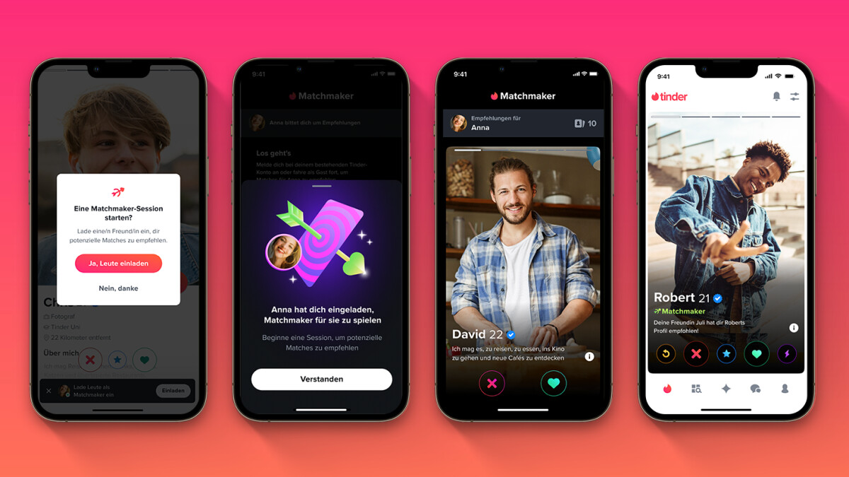 Tinder führt neuen Modus ein: Bei Matchmaker dürfen eure Freunde für ...