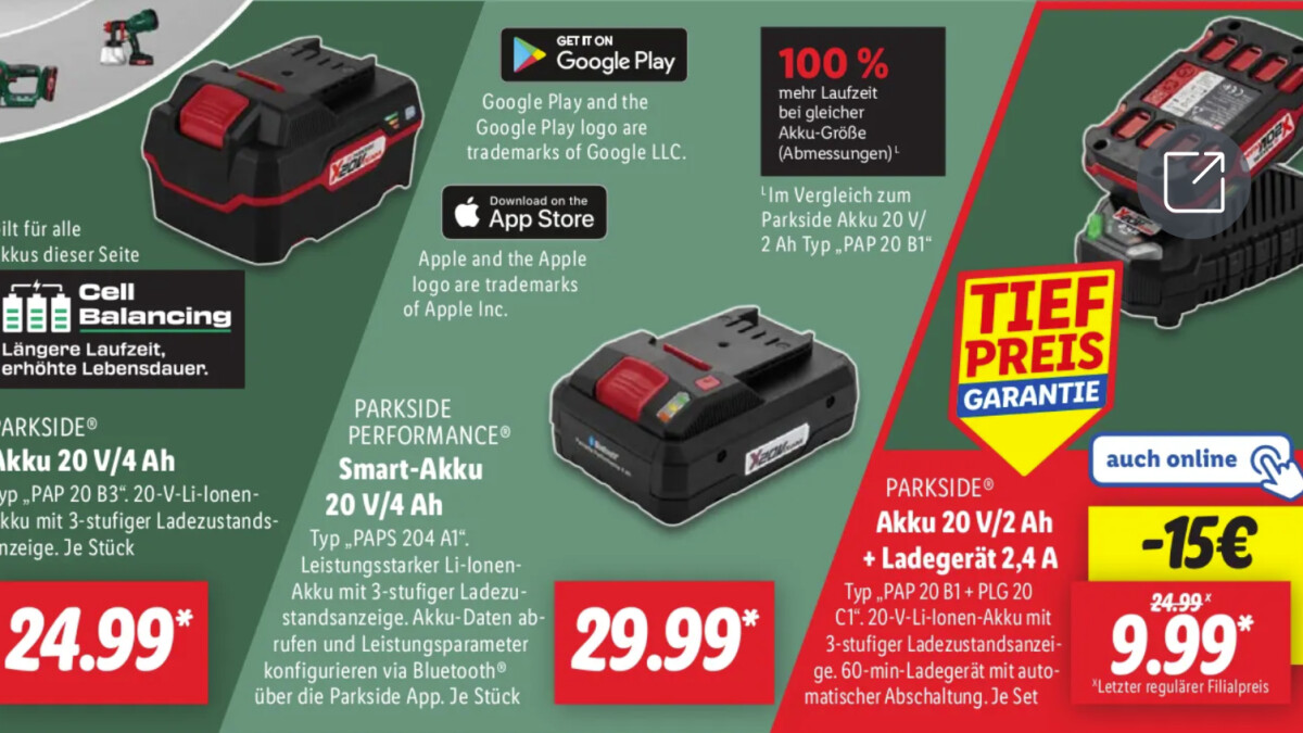 Lidl Parkside Akku