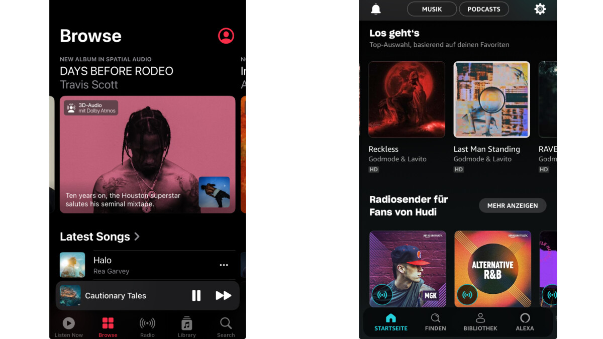 Apple Music vs. Amazon Music: Ein Anbieter ist die bessere Spotify ...