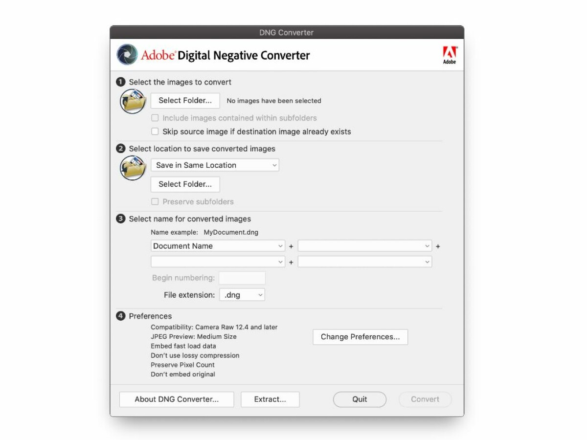 Adobe DNG Converter - Download | NETZWELT