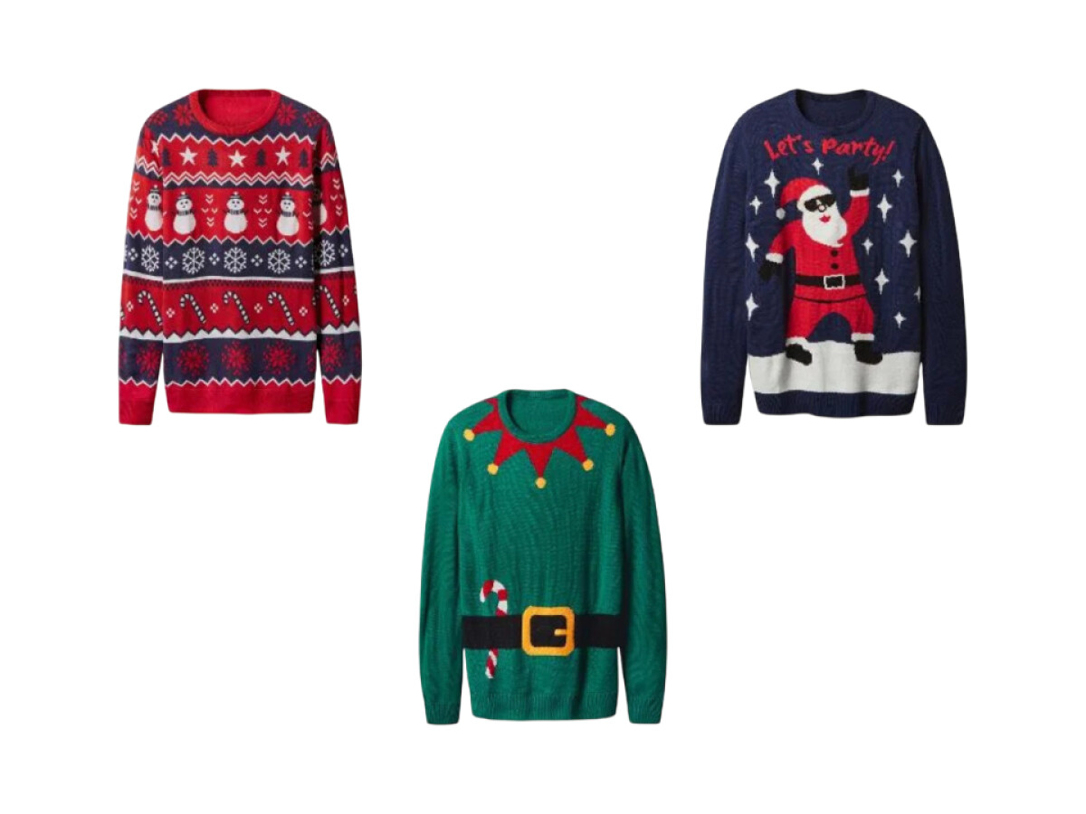 Ab Montag (17.11.) bei Lidl: Weihnachtspulli mit LED und Musik für nur ...