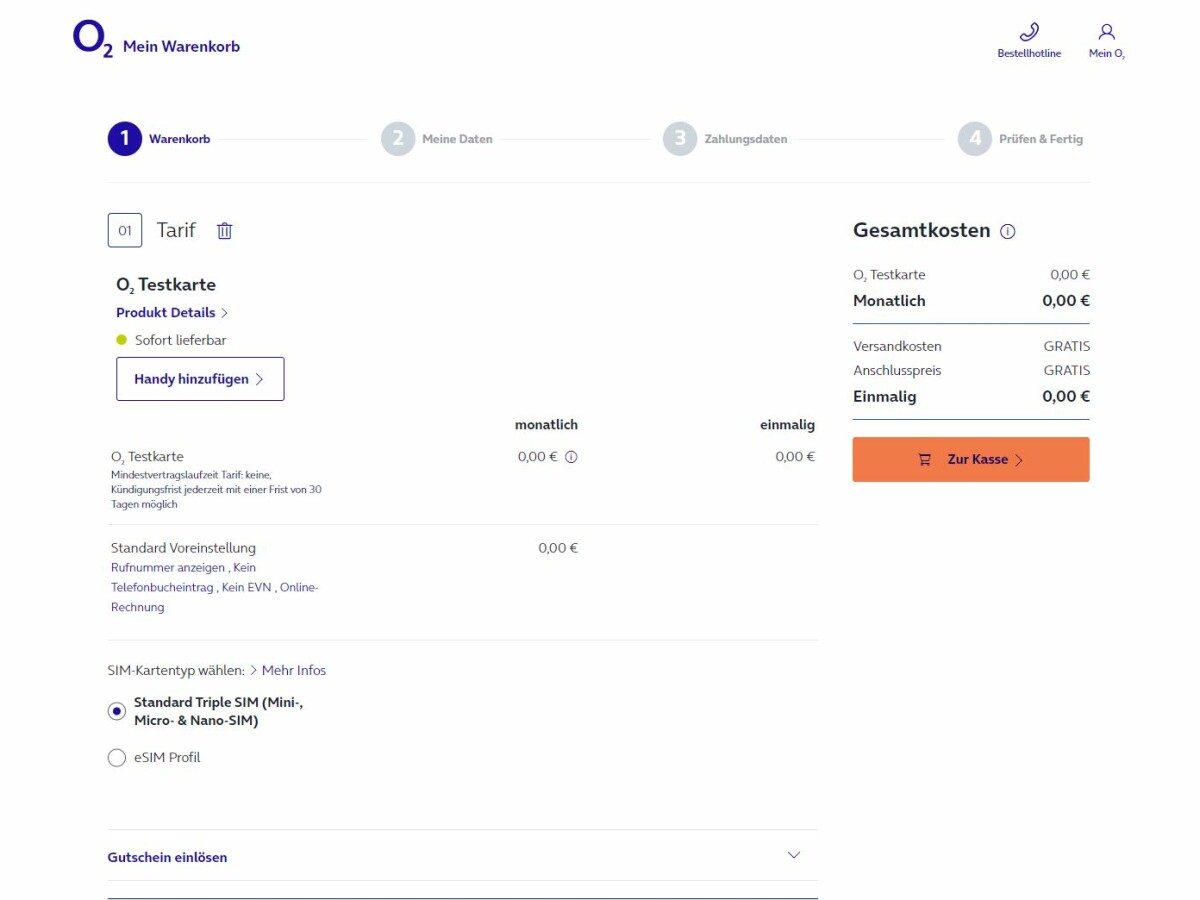 O2 Test-SIM gratis: So kommt die Karte kostenlos zu euch nach Hause ...