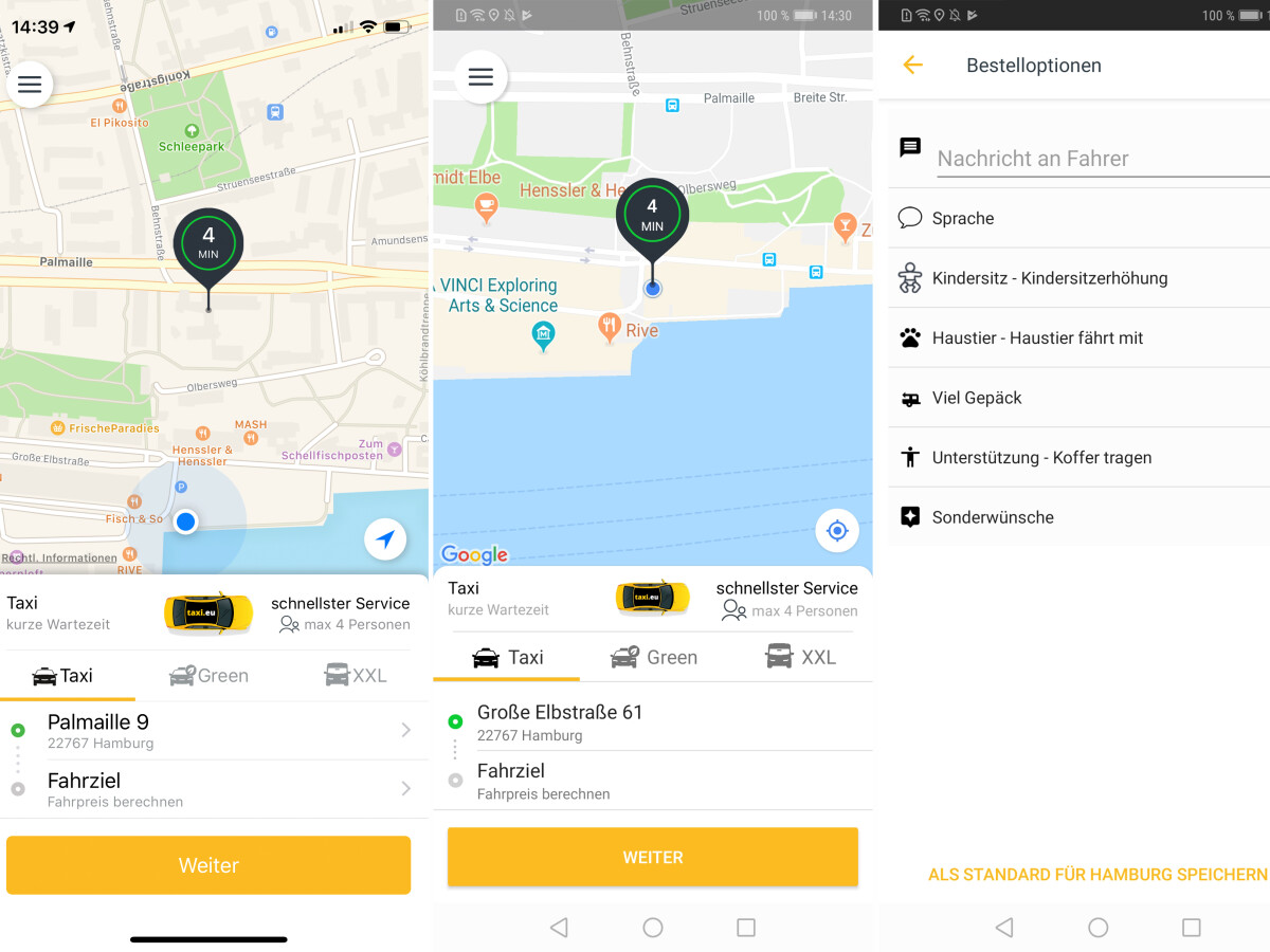 Taxi.eu im Test: Solide Taxi-App mit reichlich Funktionen | NETZWELT