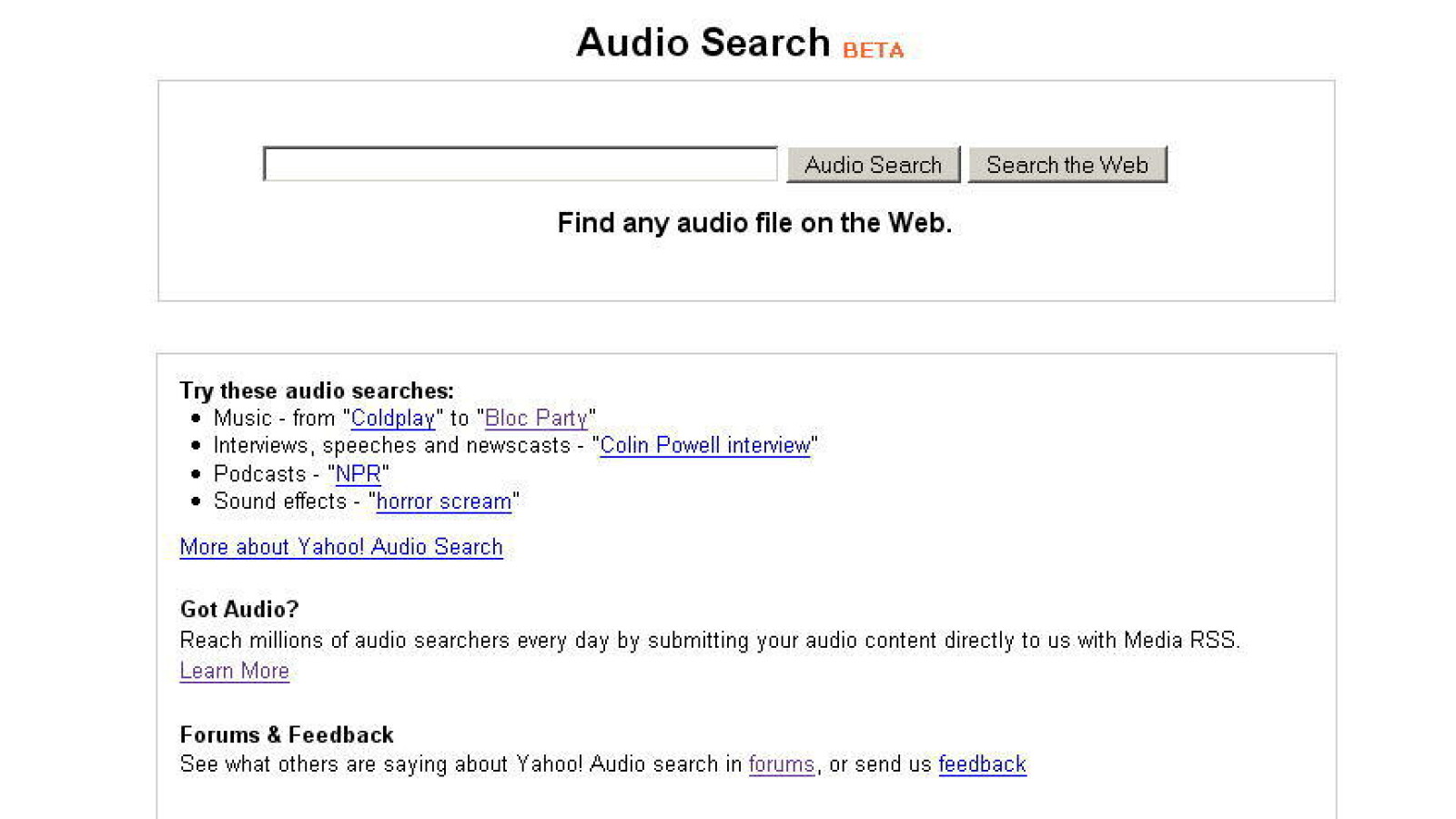 Yahoo Audio Search | NETZWELT