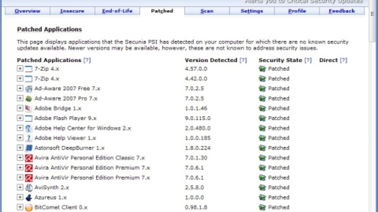 Personal Software Inspector (PSI) | NETZWELT
