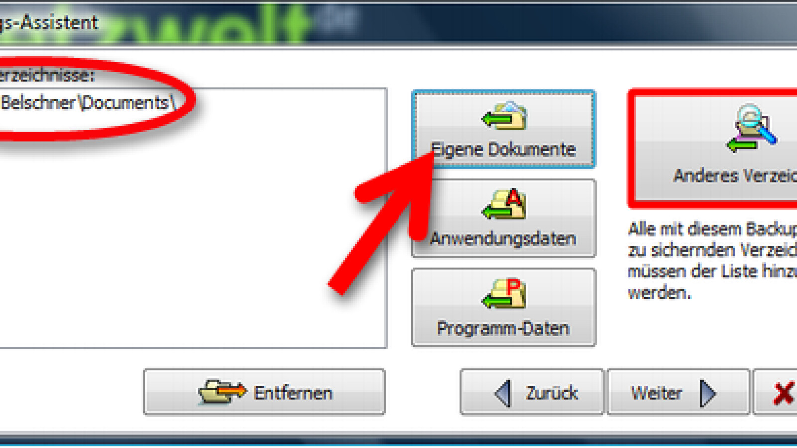 Einrichtung einer Datensicherung mit Personal Backup | NETZWELT