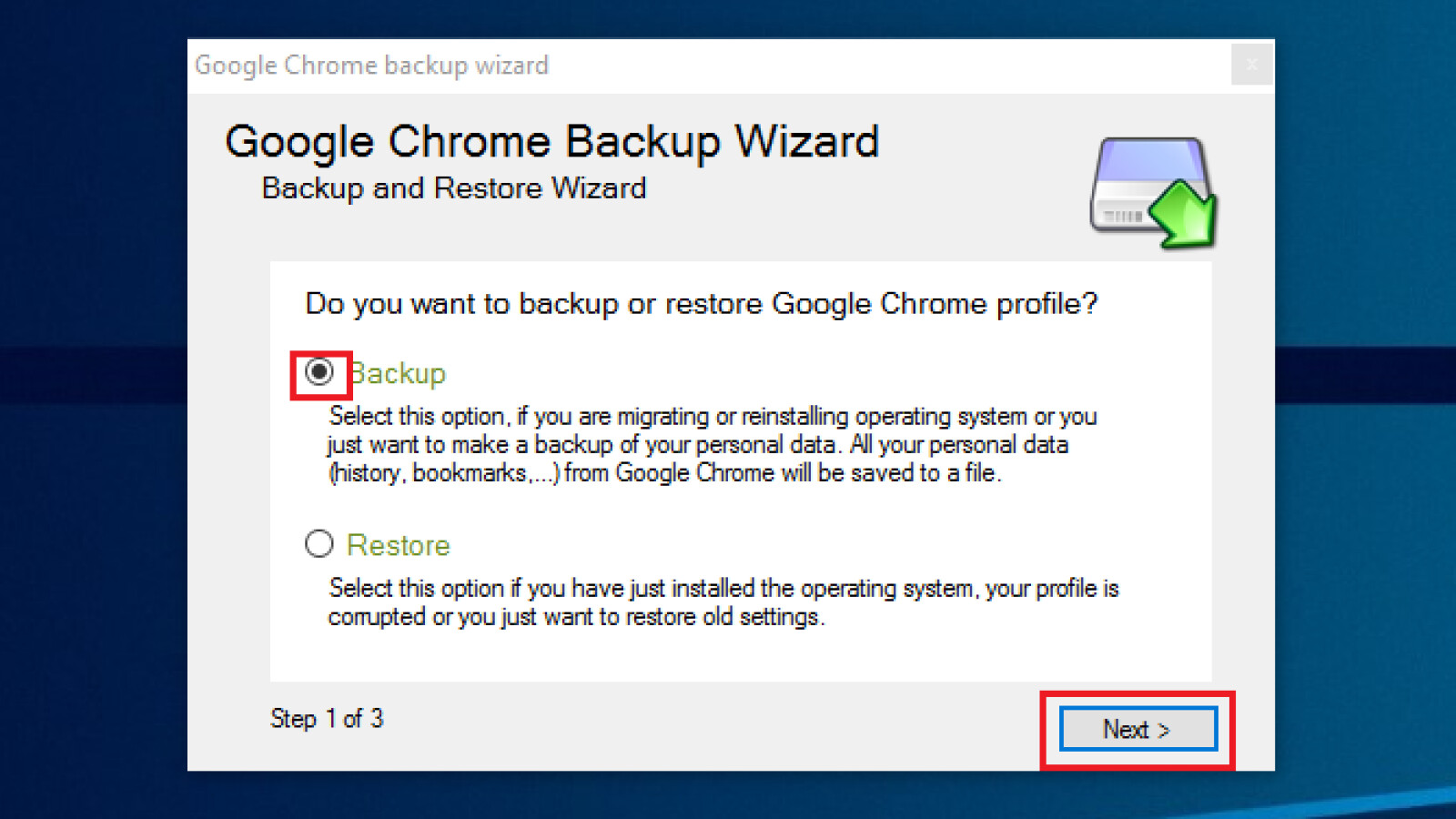 Chrome-Backup erstellen: Webbrowser-Daten mit gratis Tool sichern ...