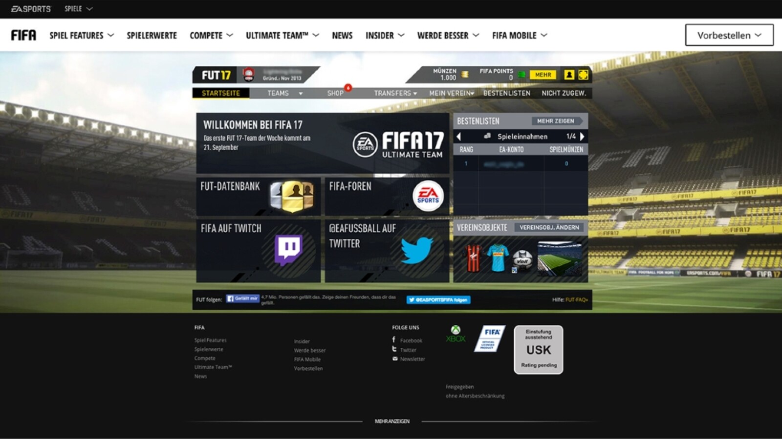 FIFA 17 Web-App | NETZWELT