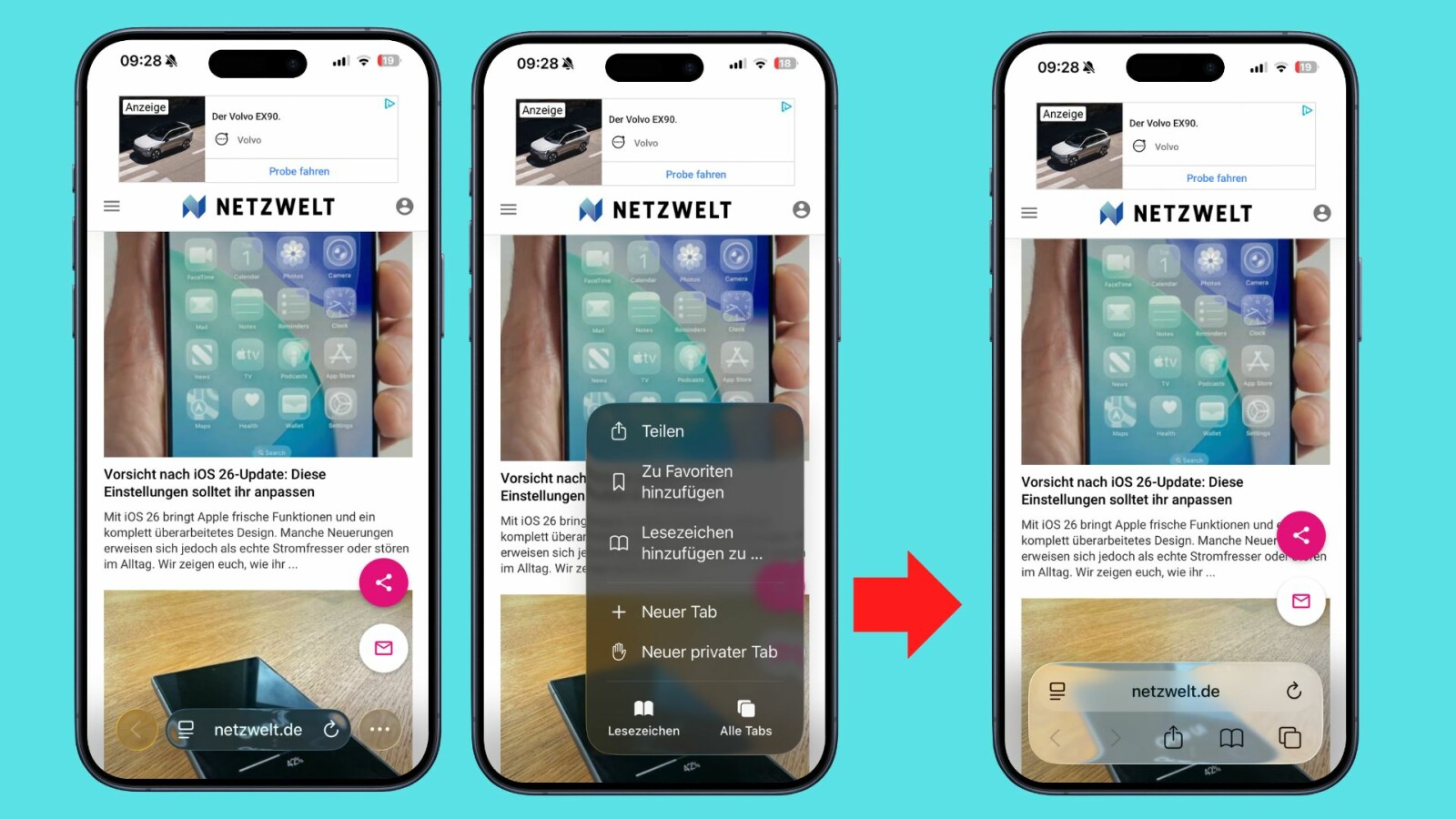 Safari in iOS 26: Mit diesem Trick spart ihr euch nervige Klicks | NETZWELT