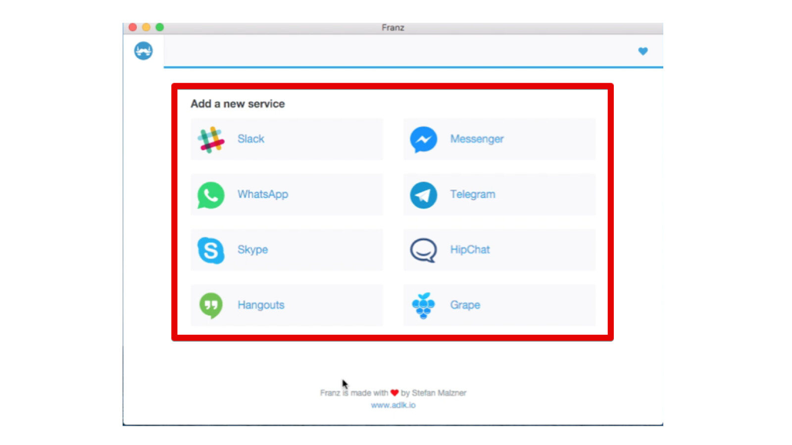 Einrichtung der verschiedenen Messenger-Clients beim Multi-Messenger ...