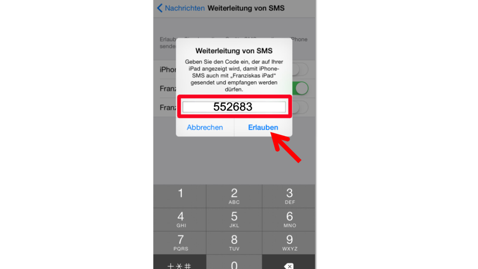 SMS mit iPad oder iPod touch schreiben: die Einrichtung der Funktion ...