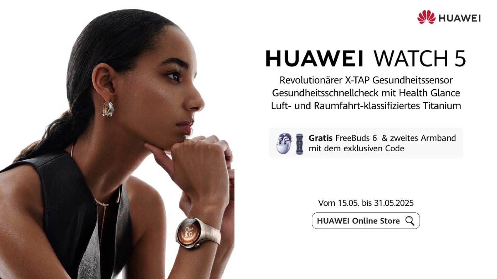 Brandneue Huawei Watch 5 mit Geschenk: X-Tap und Health Glance sollen ...