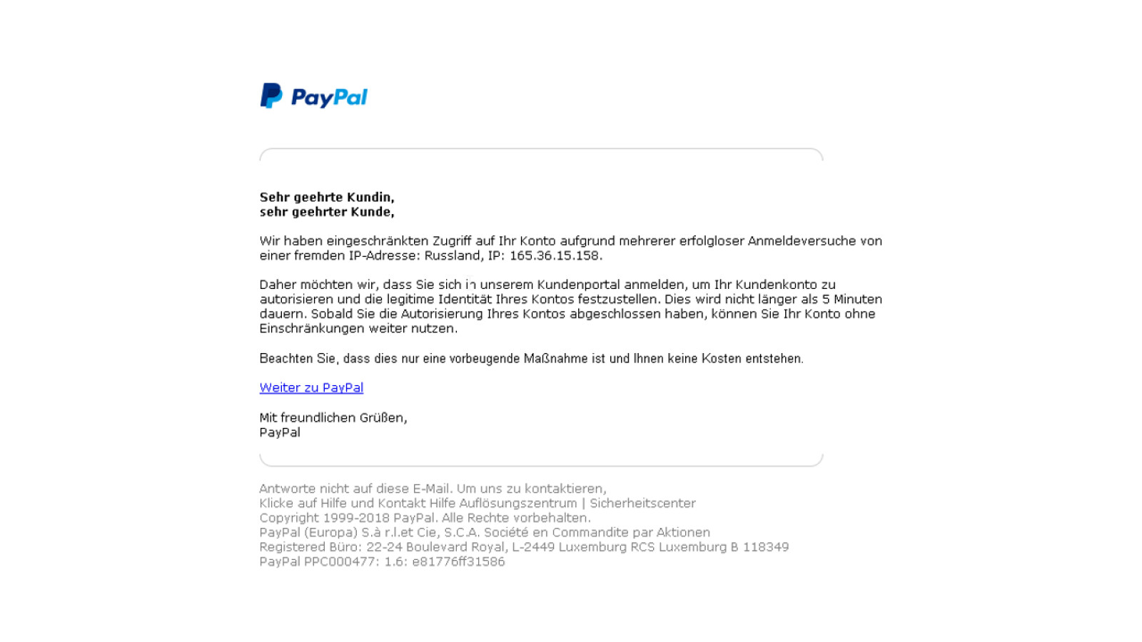 PayPal-Sicherheit: Betrügerische E-Mails mit gefälschtem Absender ...