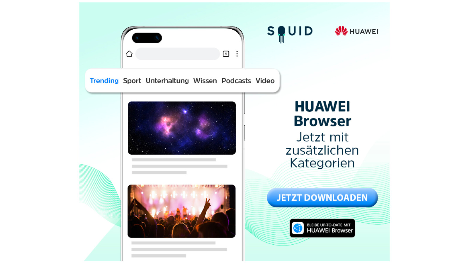 Huawei-Browser erhält Update: Squid-News jetzt mit mehr Kanälen | NETZWELT