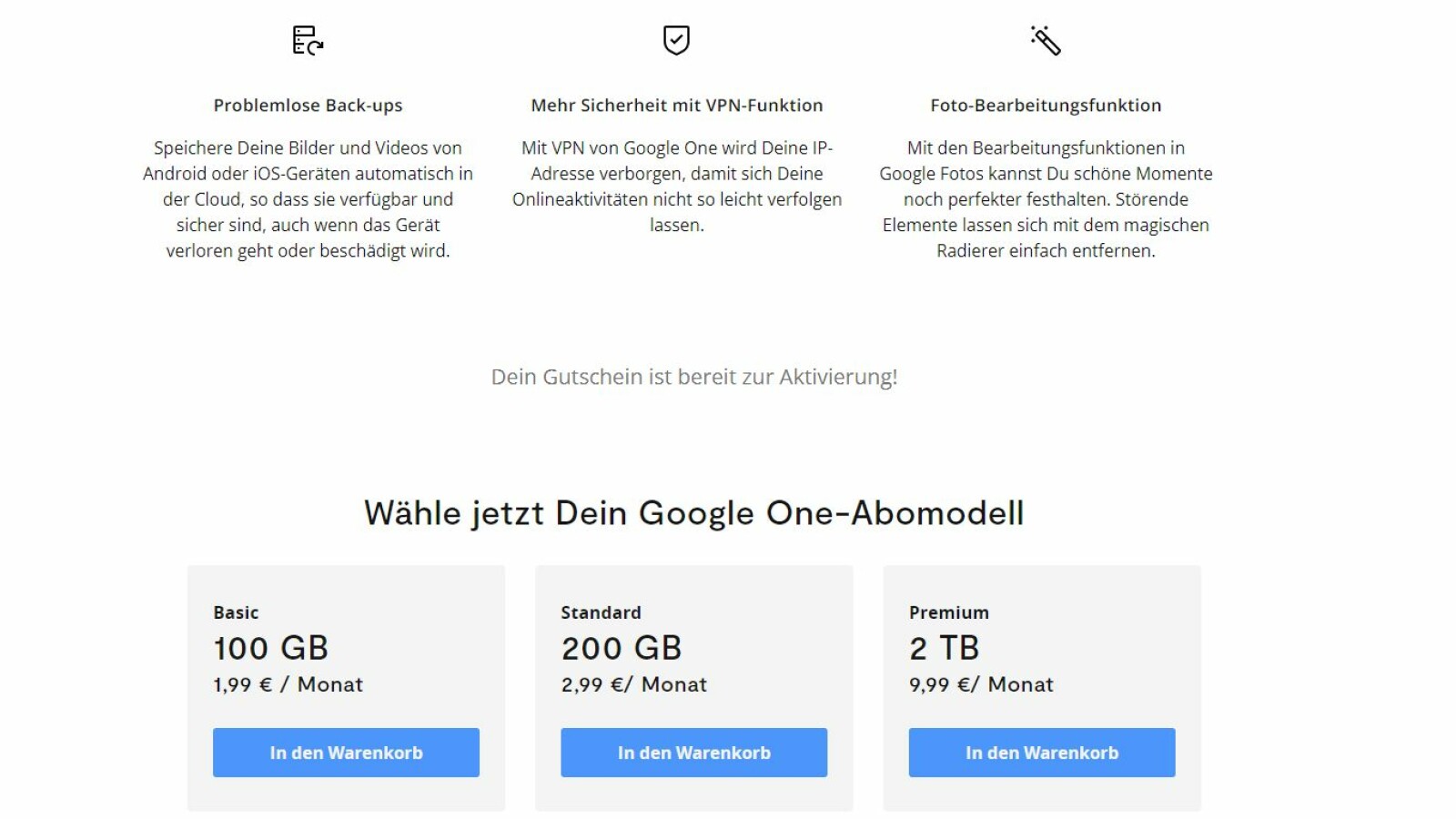 Anleitung: Bestellung des kostenlosen Google One Abos bei tink | NETZWELT