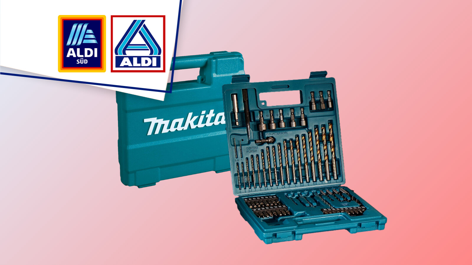 Stark ausgestattet: Das Makita Bit- und Bohrer-Set gibt es im ALDI ...