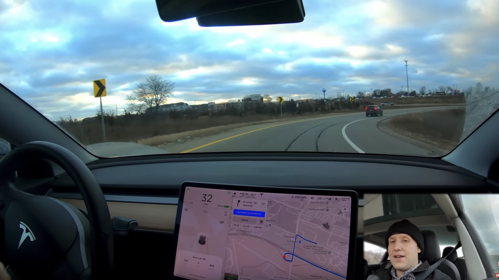 Tesla-Challenge im Video: 45 Meilen auf Autopilot - was soll schon ...