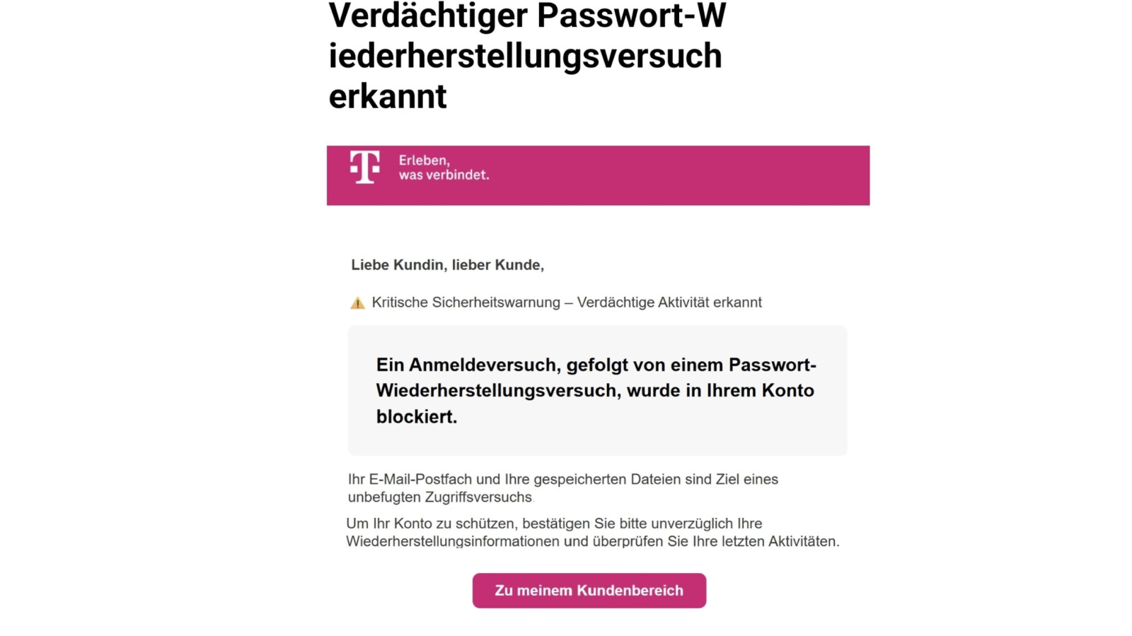 Telekom warnt: So perfide versuchen Betrüger, an euer E-Mail-Konto zu ...