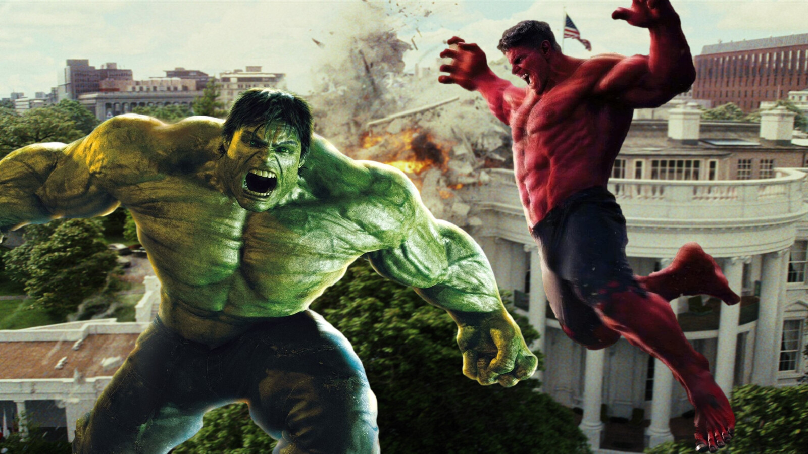 Hulk Gegen Red Hulk Hintergrundbild Red Hulk & Hulk Both Rage But In
