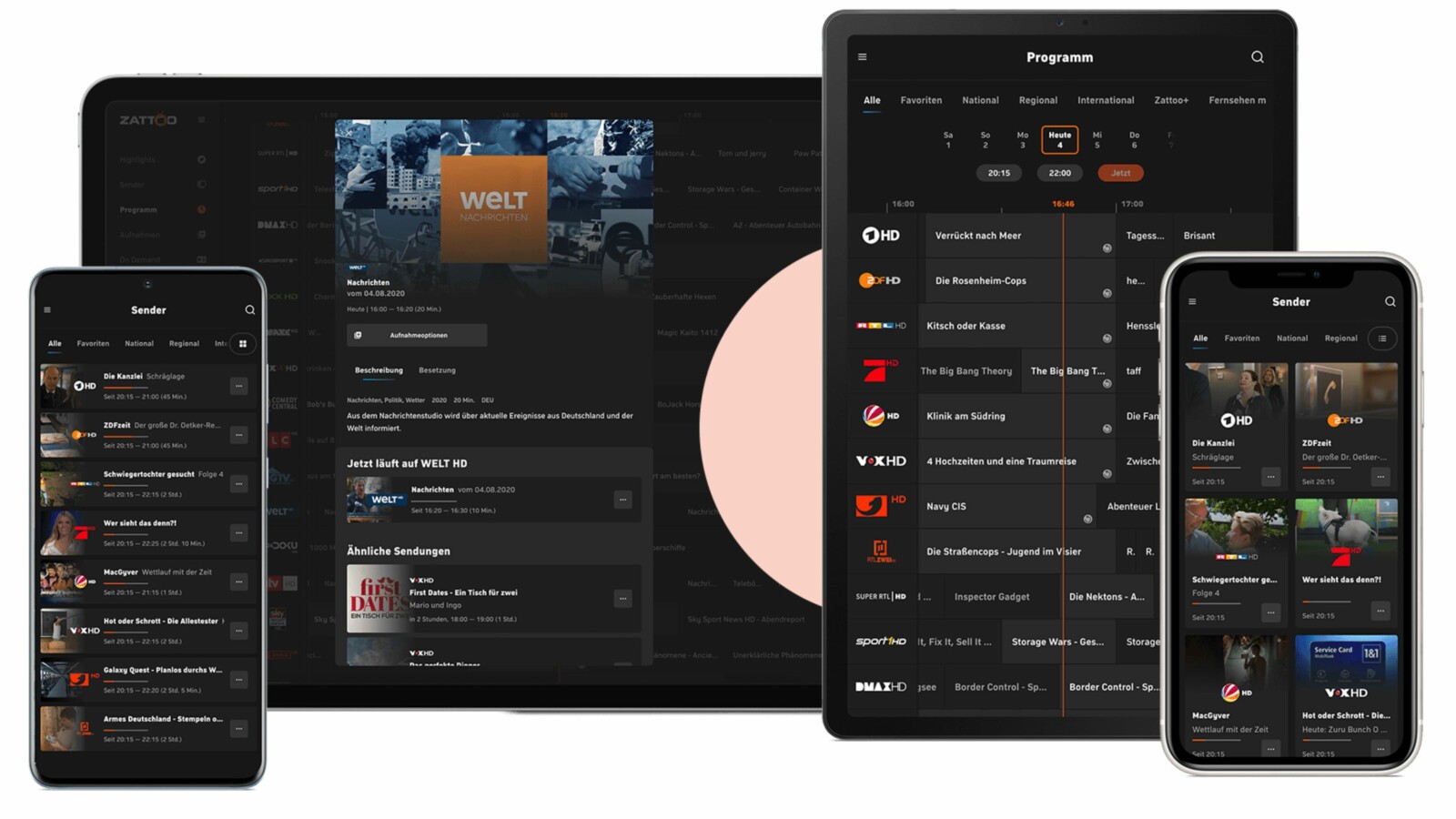 Zattoo Multiscreen: So sieht die ganze Familie mit parallelem Streaming das eigene ...