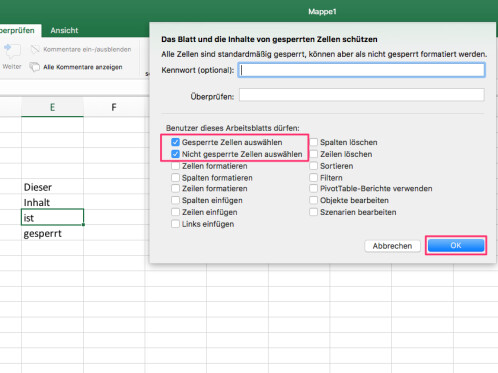 Microsoft Excel: So schließt ihr einzelne Zellen von der Sperrung aus ...