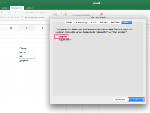Microsoft Excel: So schließt ihr einzelne Zellen von der Sperrung aus ...