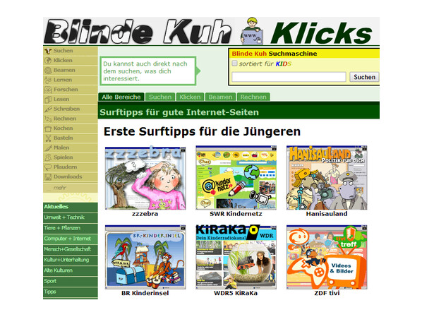 Internet & Netzwelt: www.blinde-kuh.de - NETZWELT