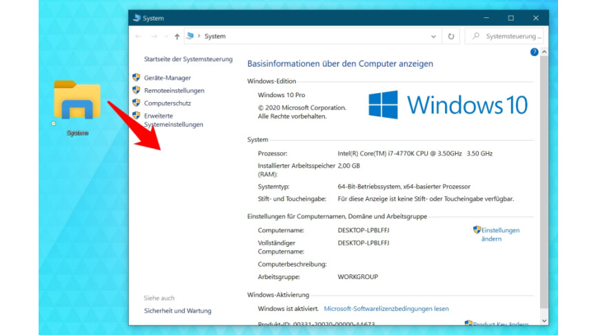 Windows 10 20H2: So reaktiviert ihr "System" in der Systemsteuerung ...