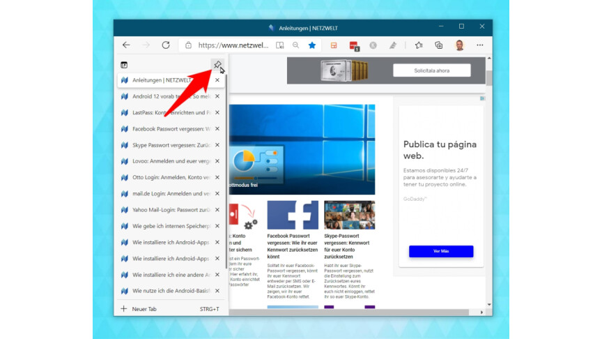 Tab Leiste Fixieren Edge | Edge: vertikale Tabs aktivieren – IDOCTJ
