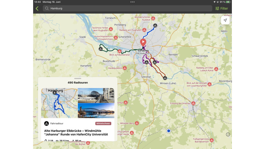 Komoot: So nutzt ihr die Entdecken-Funktion für eure nächste Tour ...