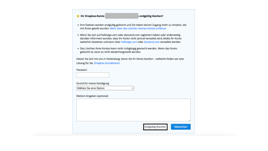 Dropbox: So löscht ihr euer Dropbox-Konto mit allen Daten | NETZWELT