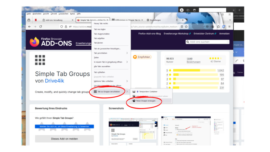 Mozilla Firefox: Tabs gruppieren und verwalten - so geht’s | NETZWELT