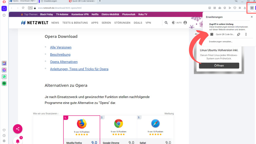 Webseiten per QR-Code teilen: So geht's bei Edge, Firefox, Chrome und ...