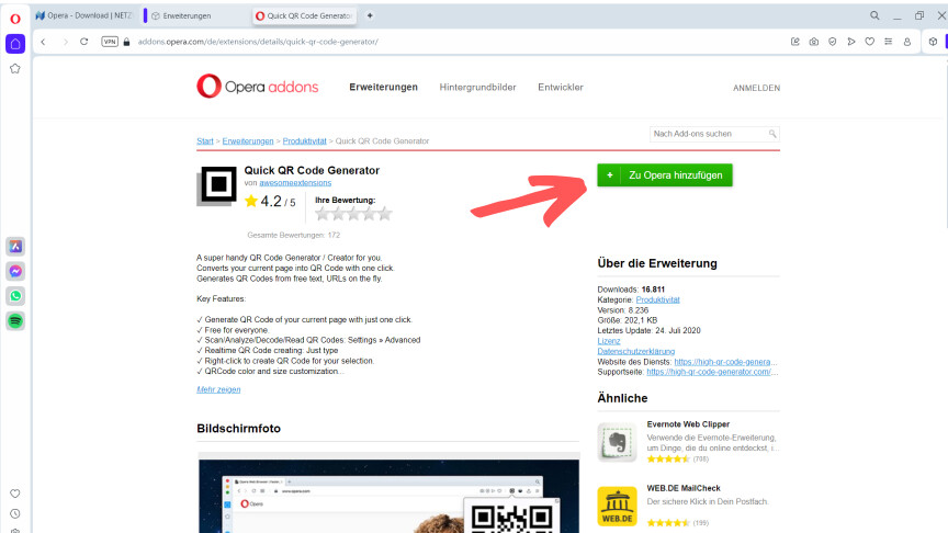 Webseiten per QR-Code teilen: So geht's bei Edge, Firefox, Chrome und Opera | NETZWELT