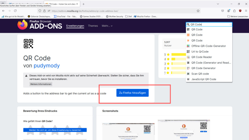 Webseiten per QR-Code teilen: So geht's bei Edge, Firefox, Chrome und ...