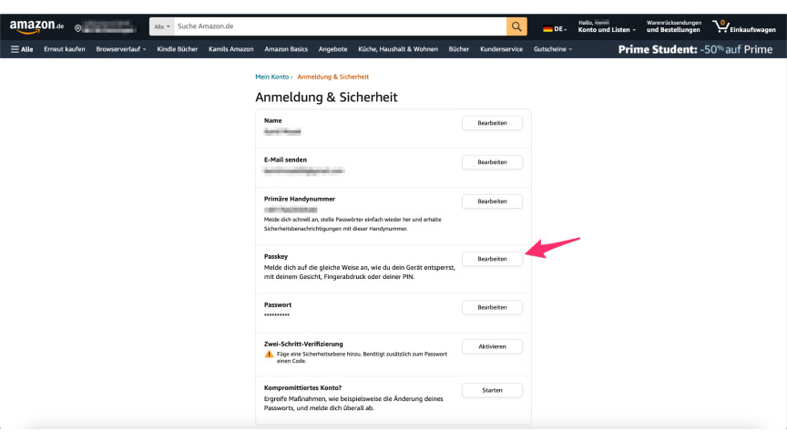 Amazon: Login mit Passkey einrichten - so geht’s | NETZWELT