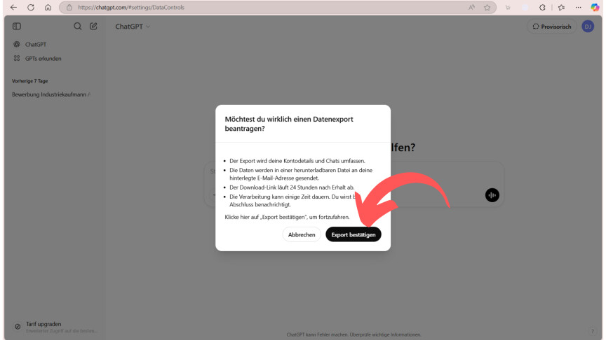 ChatGPT: Chat exportieren - so ladet ihr eure Chatbot-Verläufe herunter ...