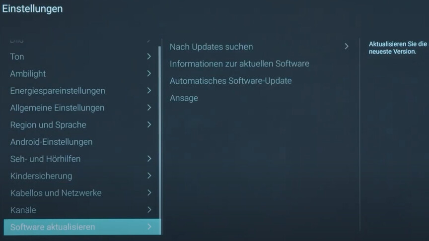 Philips TV: So könnt ihr euer Software-Update manuell durchführen ...